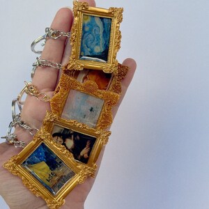 Famous Paintings Frame Art Keychains - Etsy