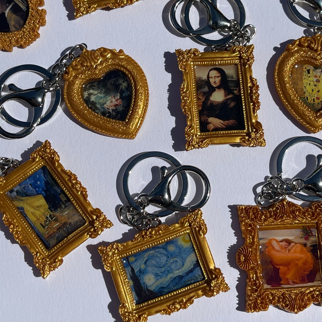 Famous Paintings Frame Art Keychains - Etsy