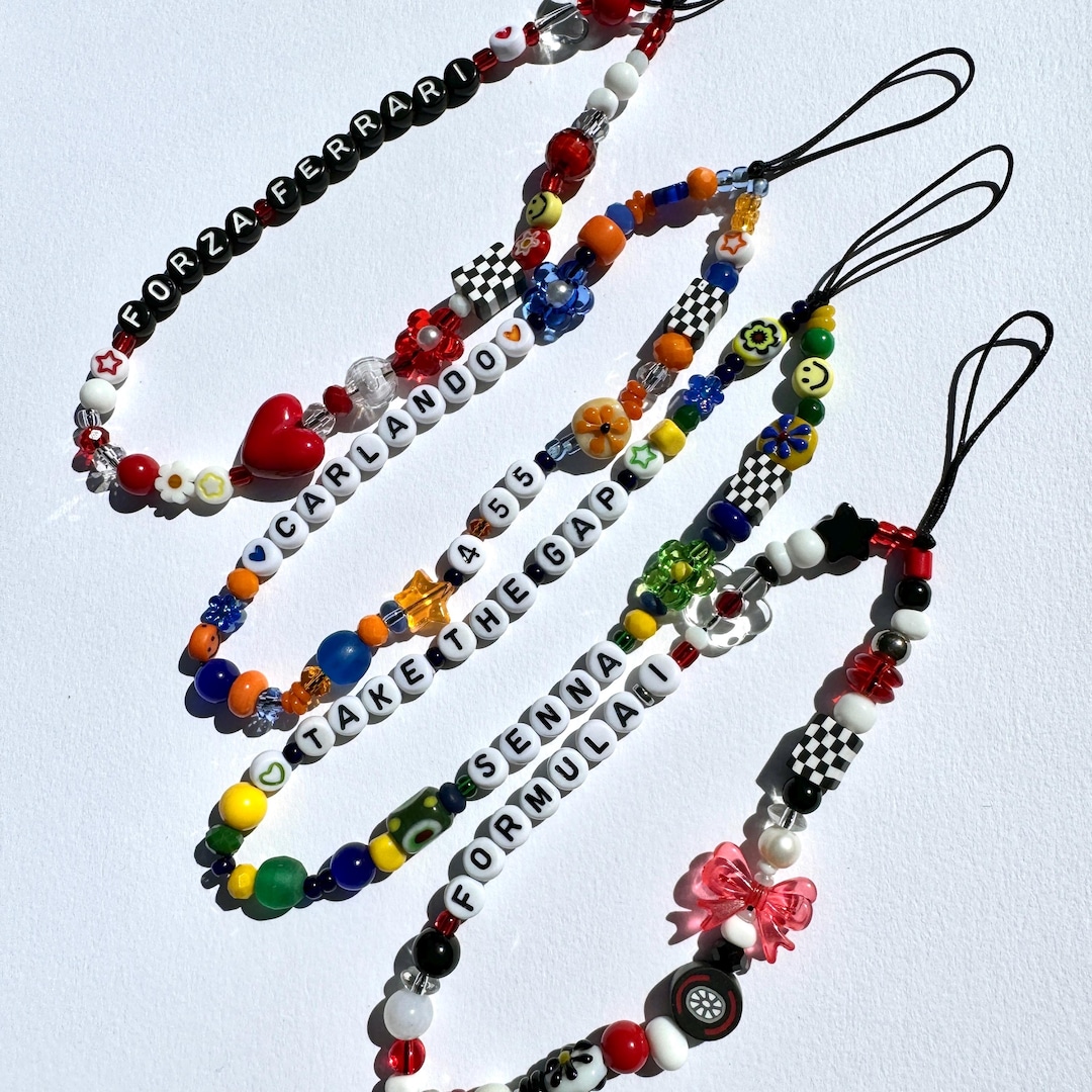Formula 1 Phone Charm: Beaded F1 Driver Keychain - Etsy