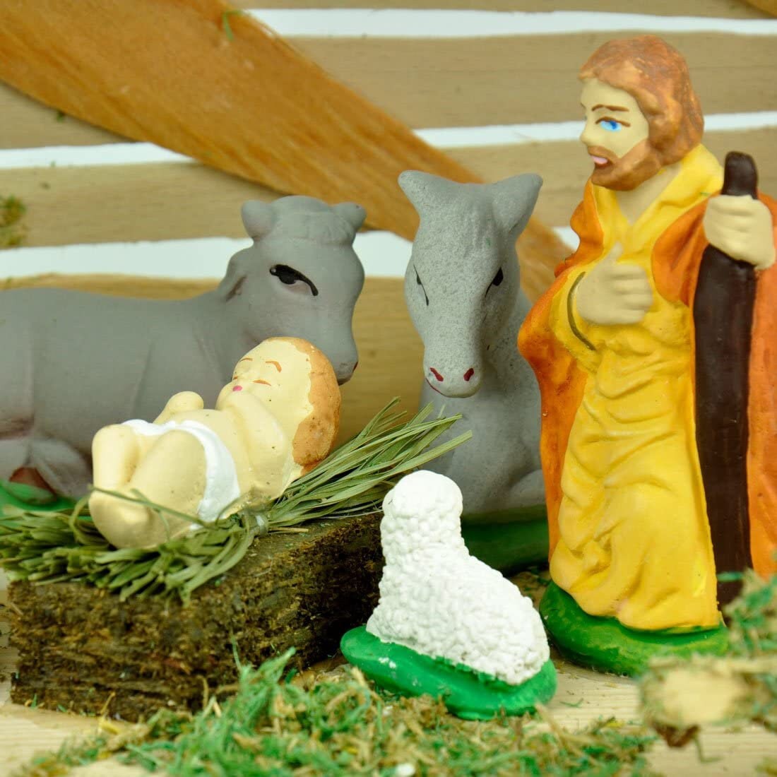 Nativity Set Handmade Traditional Wooden Stable Indoor Scene | Etsy