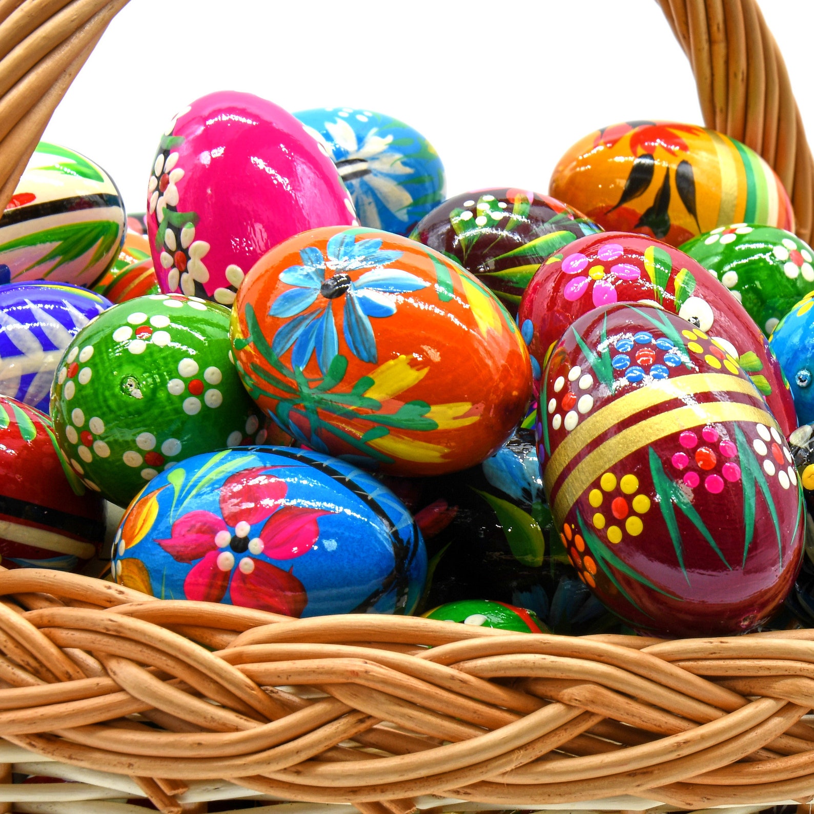 PISANKI Polish Easter Eggs Set of 6 Wooden Painted Eggs - Etsy