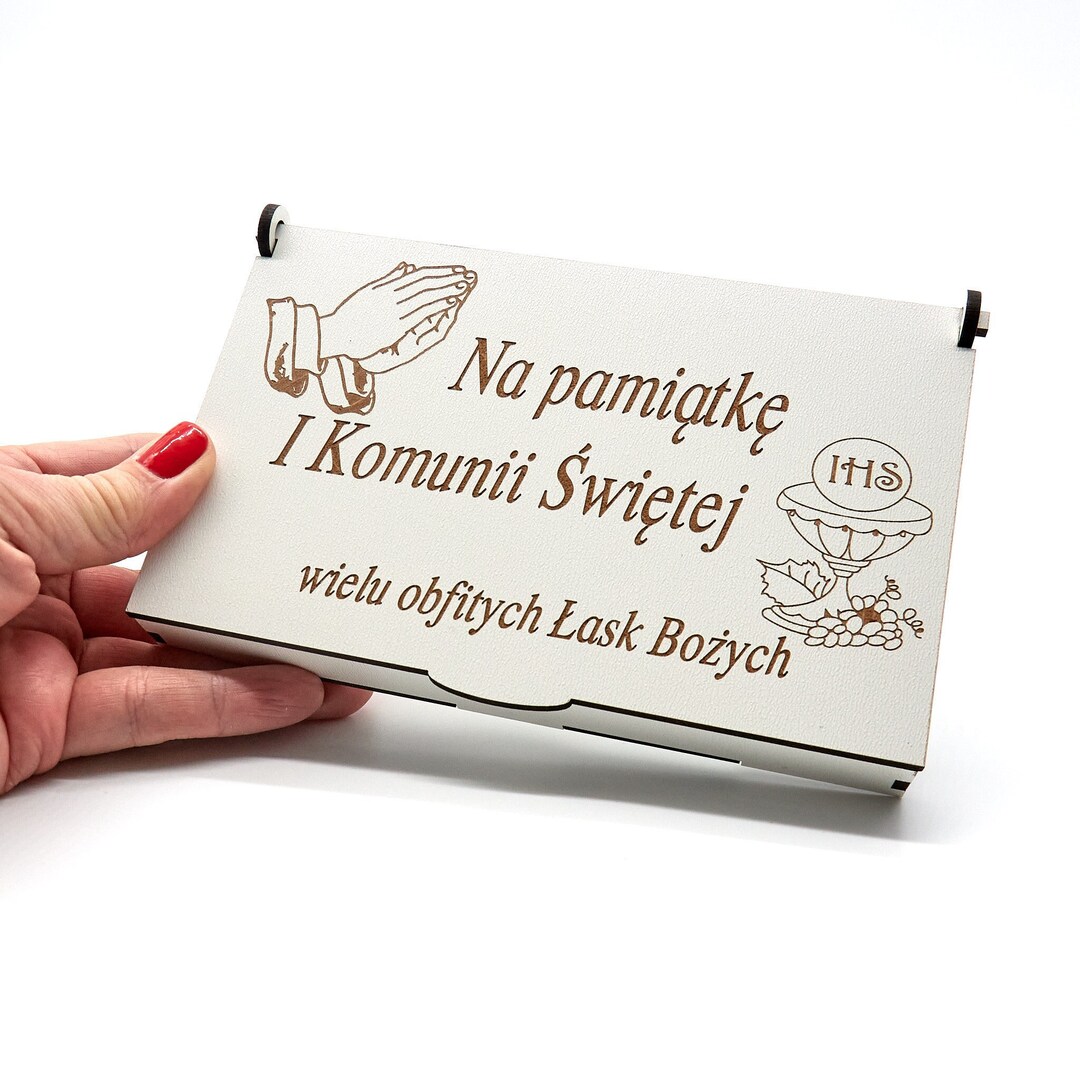 First Holy Communion Gift Box, Pierwsza Komunia Gift for Money Box - Etsy