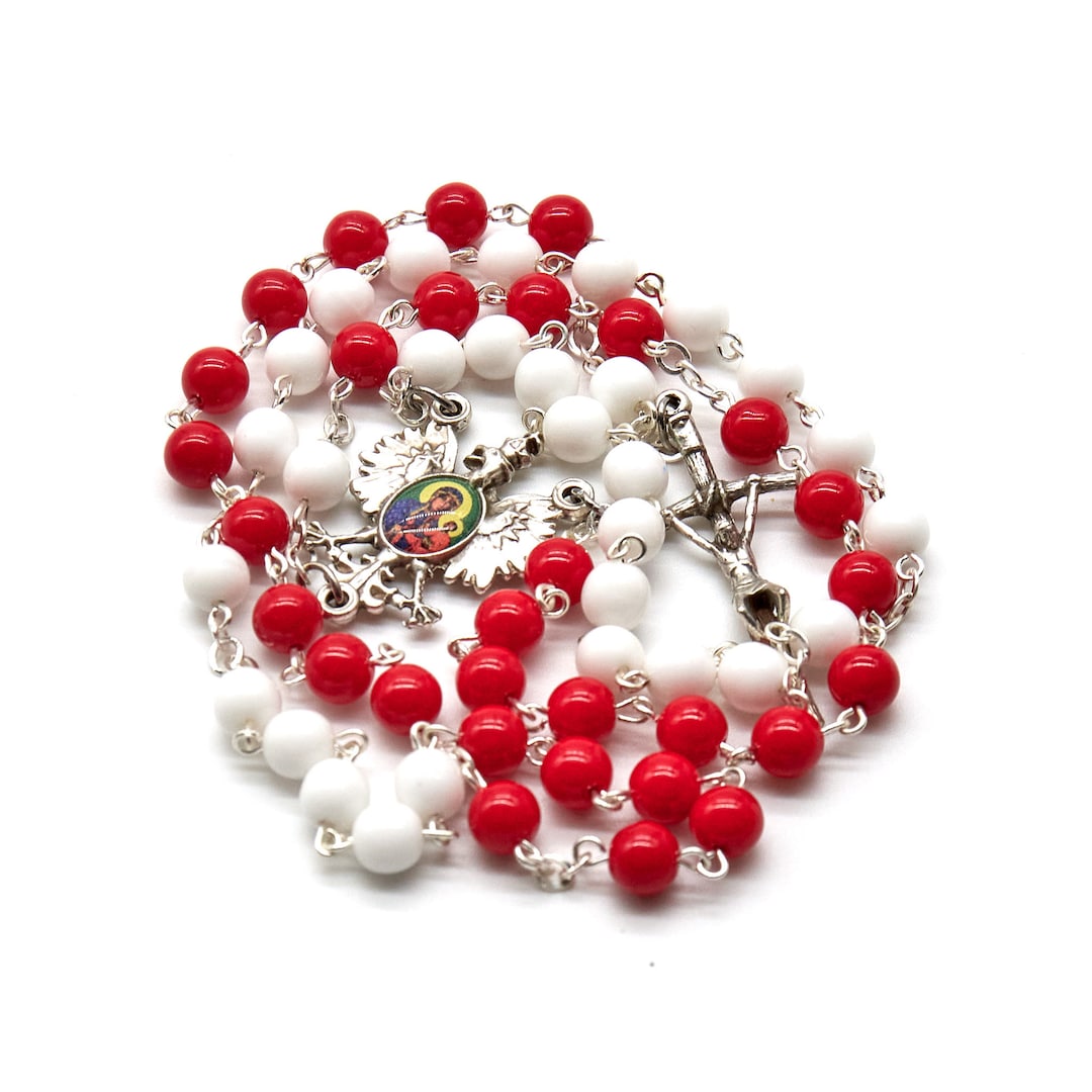 POLISH Catholic ROSARY, Our Lady of Czestochowa & Polish Eagle Rozaniec ...