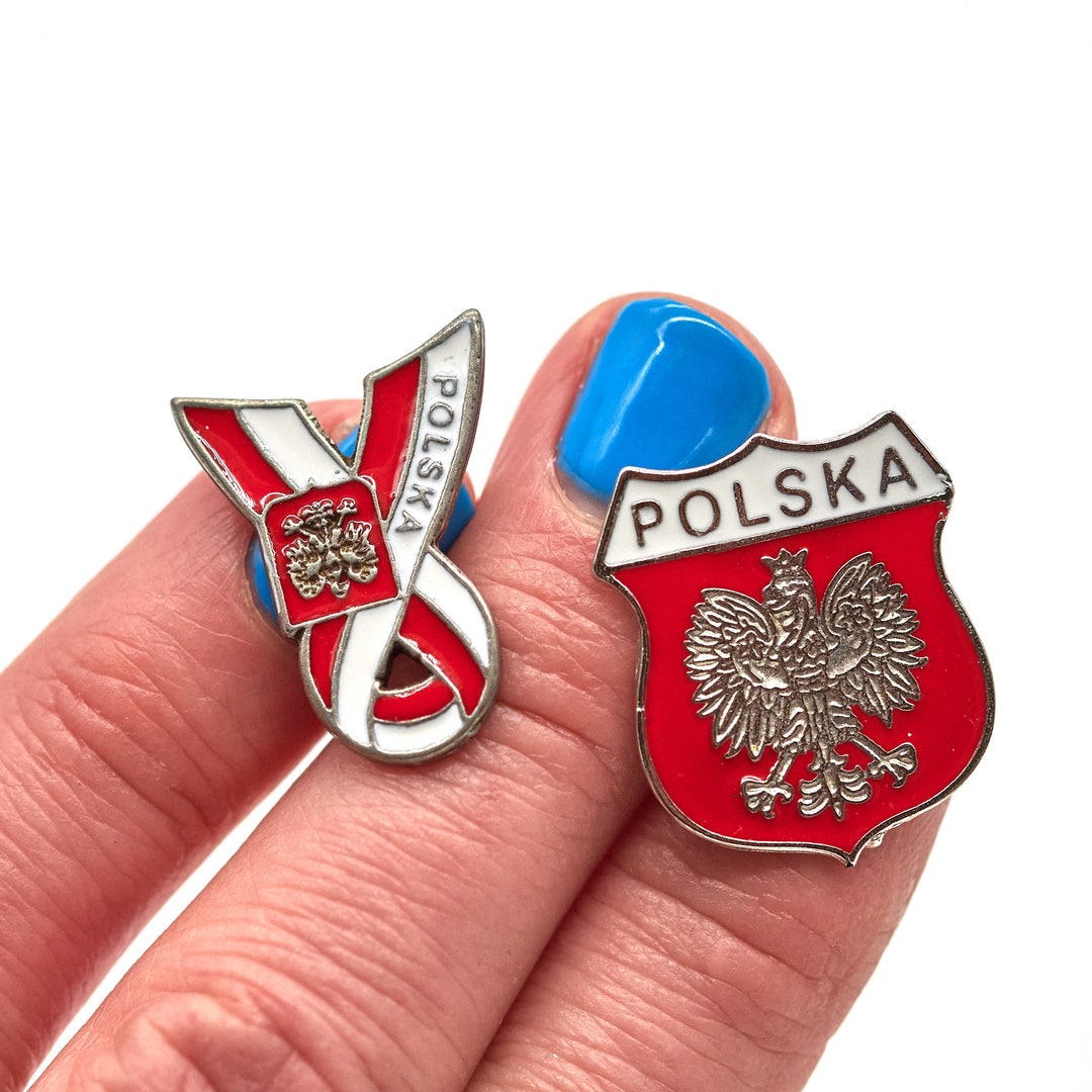 POLSKA LAPEL PIN With Polish Eagle, Polish Gift, Poland - Etsy