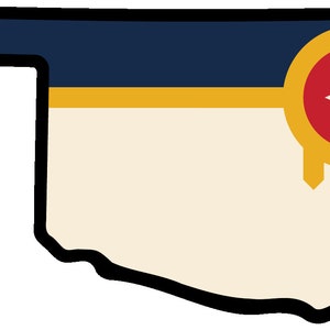 Tulsa Flag Oklahoma State Outline SVG, PNG Digital Files - Tulsa, OK ...