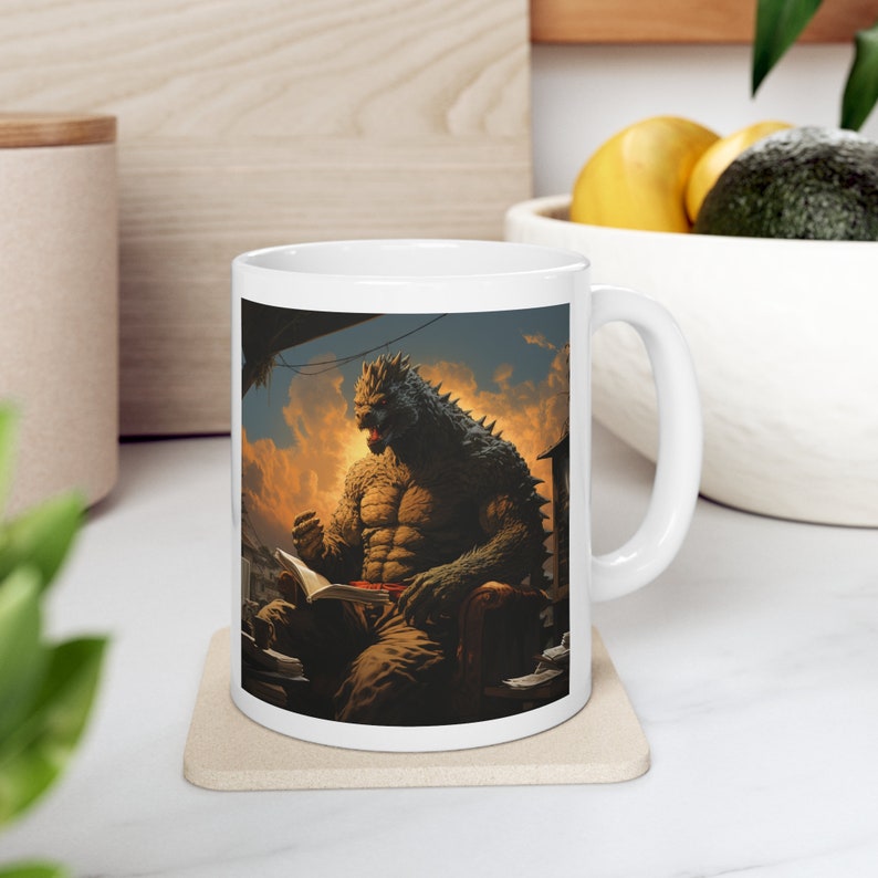 Godzilla What If Monsters Read About Us Ceramic Mug 11oz - Etsy