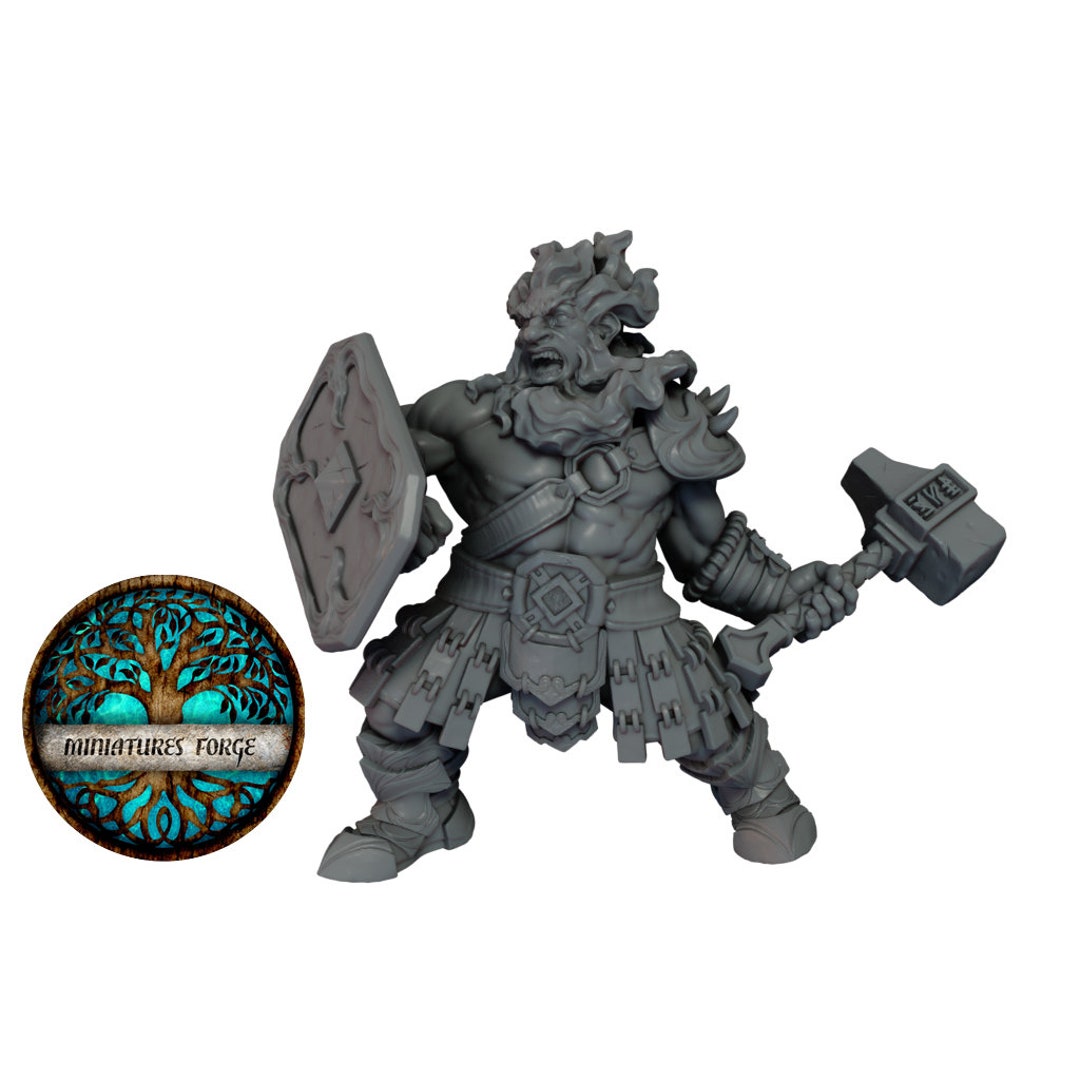 Cm Fire Dwarven Soldier A Miniature Dungeons and Dragons Mini - Etsy