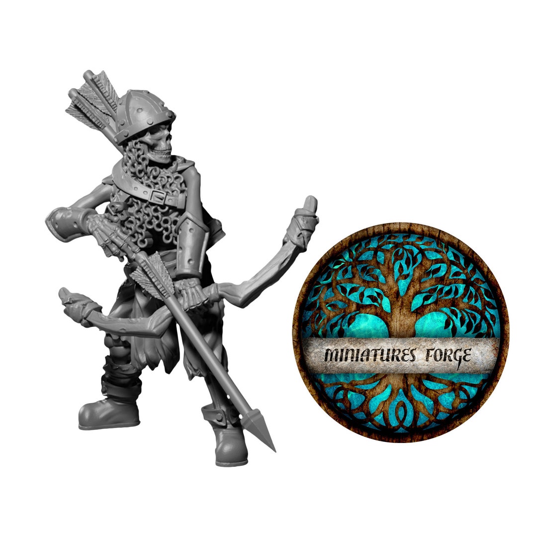 Skeleton Knocking Archer Miniature Dungeons and Dragons Mini Dnd ...