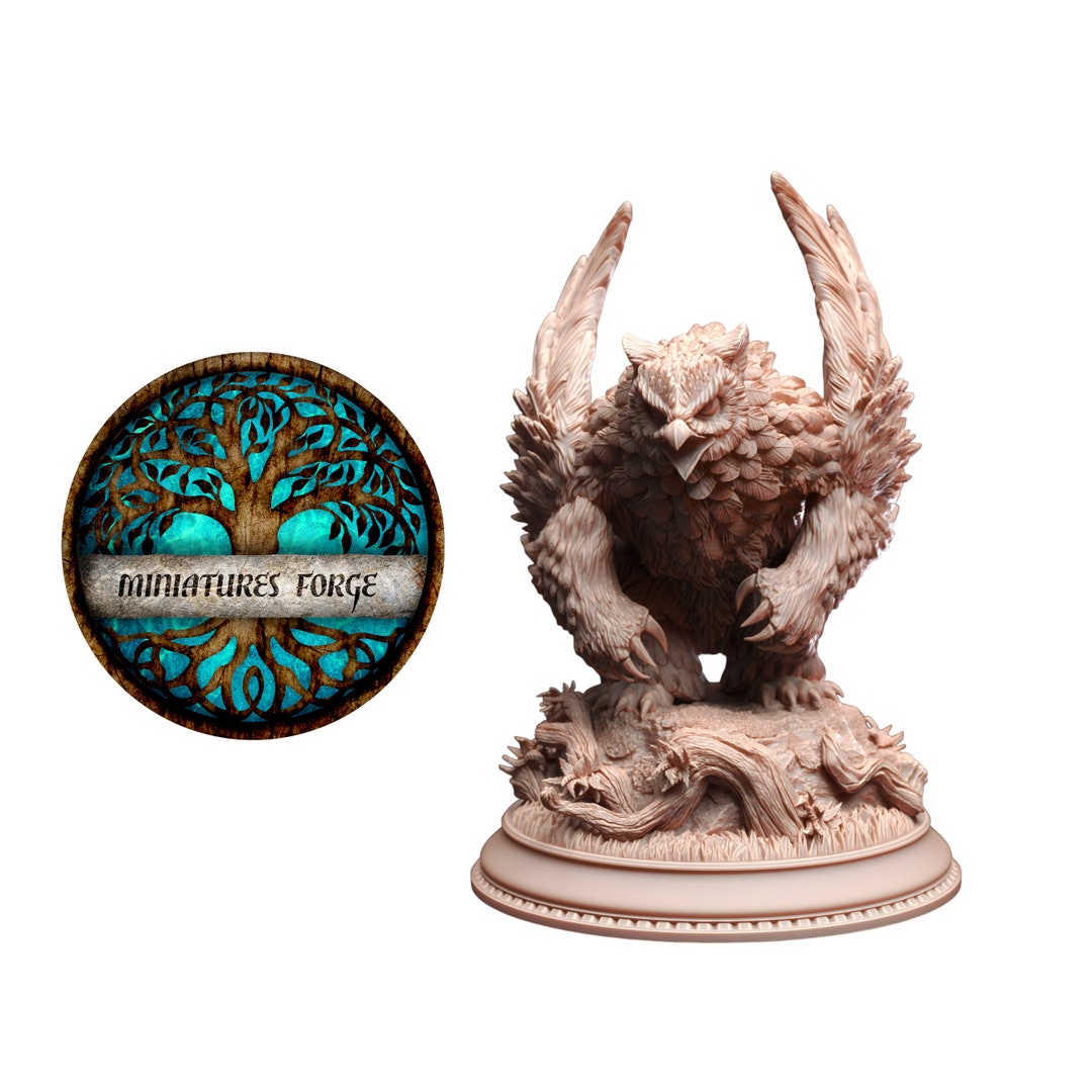 Owlbeast Miniature Sonatus Owlbear Fog Dungeons and Dragons Mini Rpg ...
