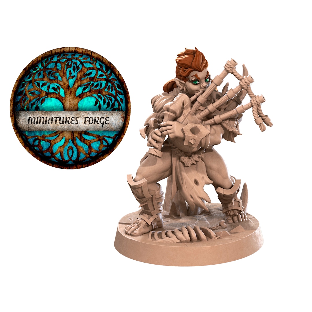 Btb Halfling Bard Miniature Pipes Dungeons and Dragons Mini - Etsy