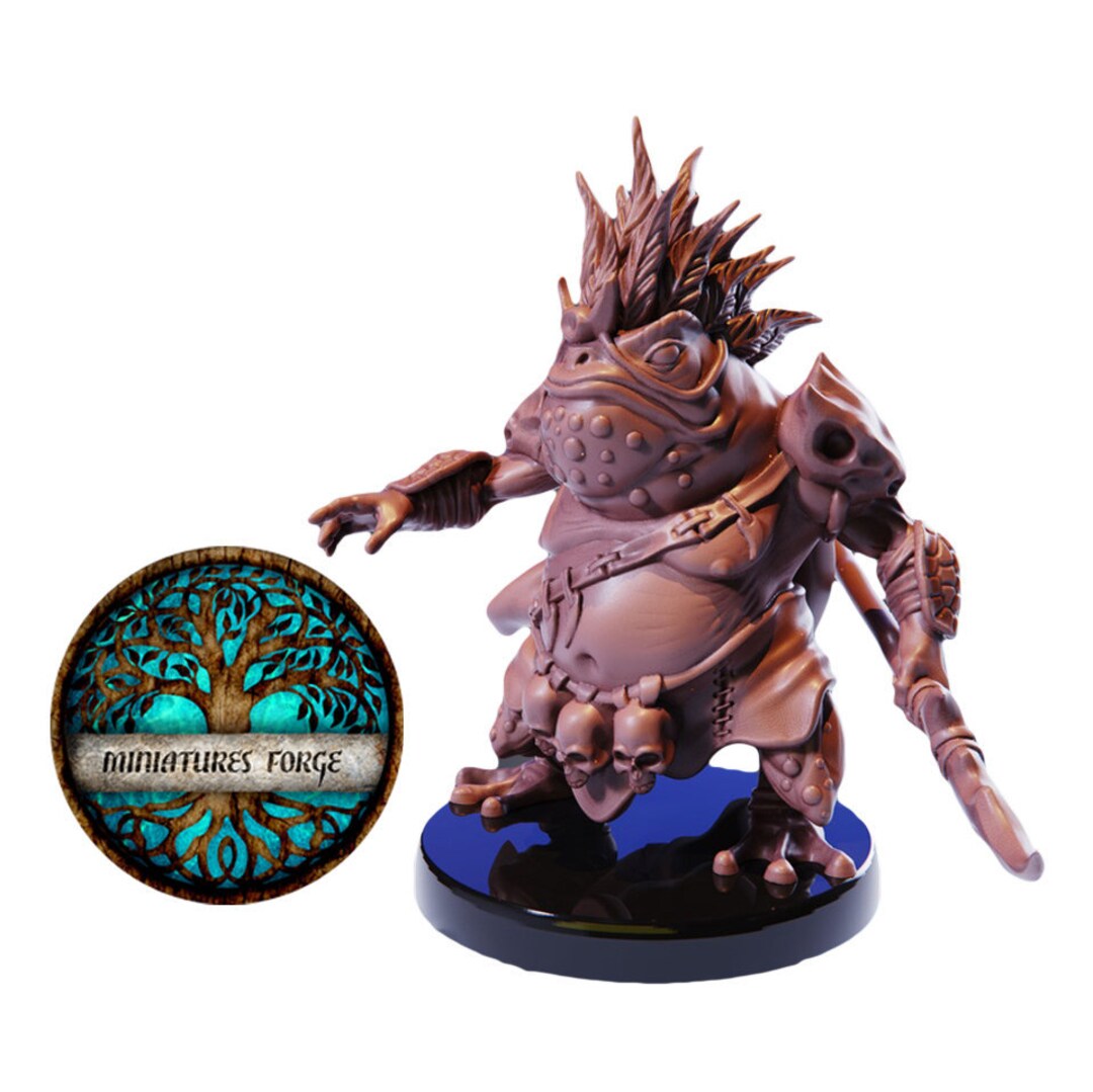 Em Toad Folk Chief Epic Miniatures Dungeons and Dragons Mini - Etsy