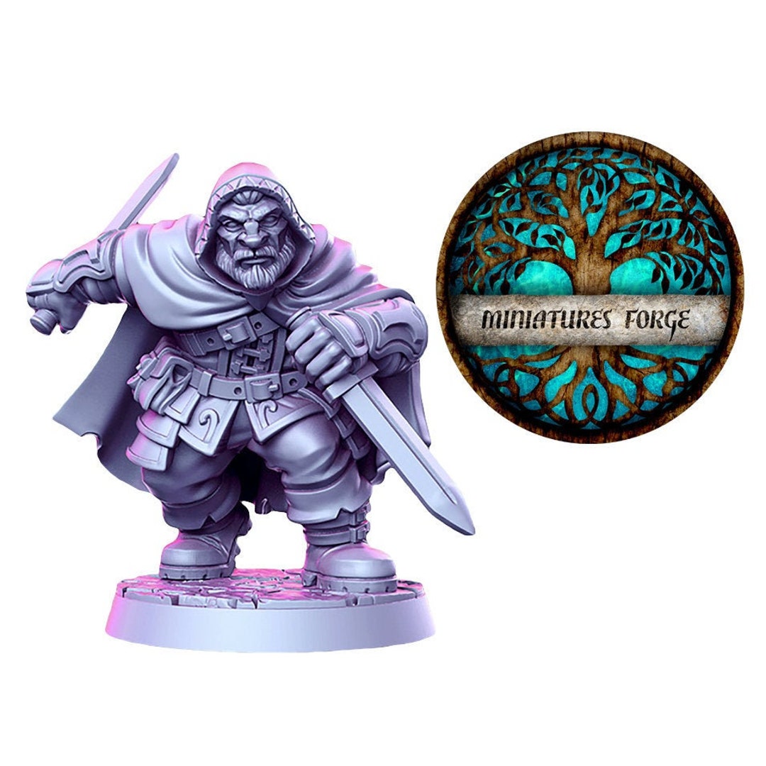 Rne Orwin the Dwarf Assassin Dungeons and Dragons Mini - Etsy