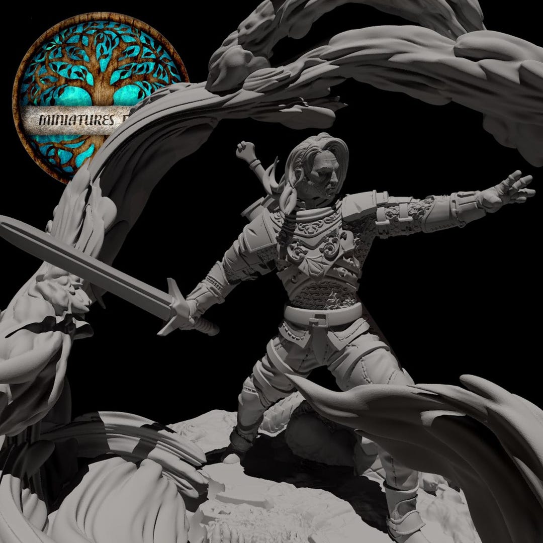 Ccm Gerard Witcher Clay Cyanide Miniatures Dungeons and Dragons Mini ...
