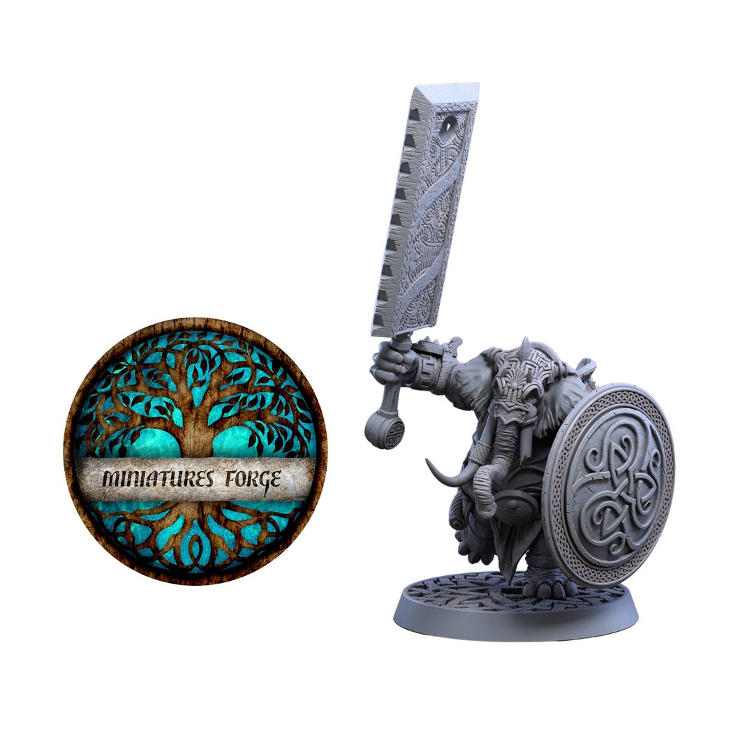 Db Elep Hanno Flatslap Miniature Dungeons and Dragons Mini Rpg - Etsy