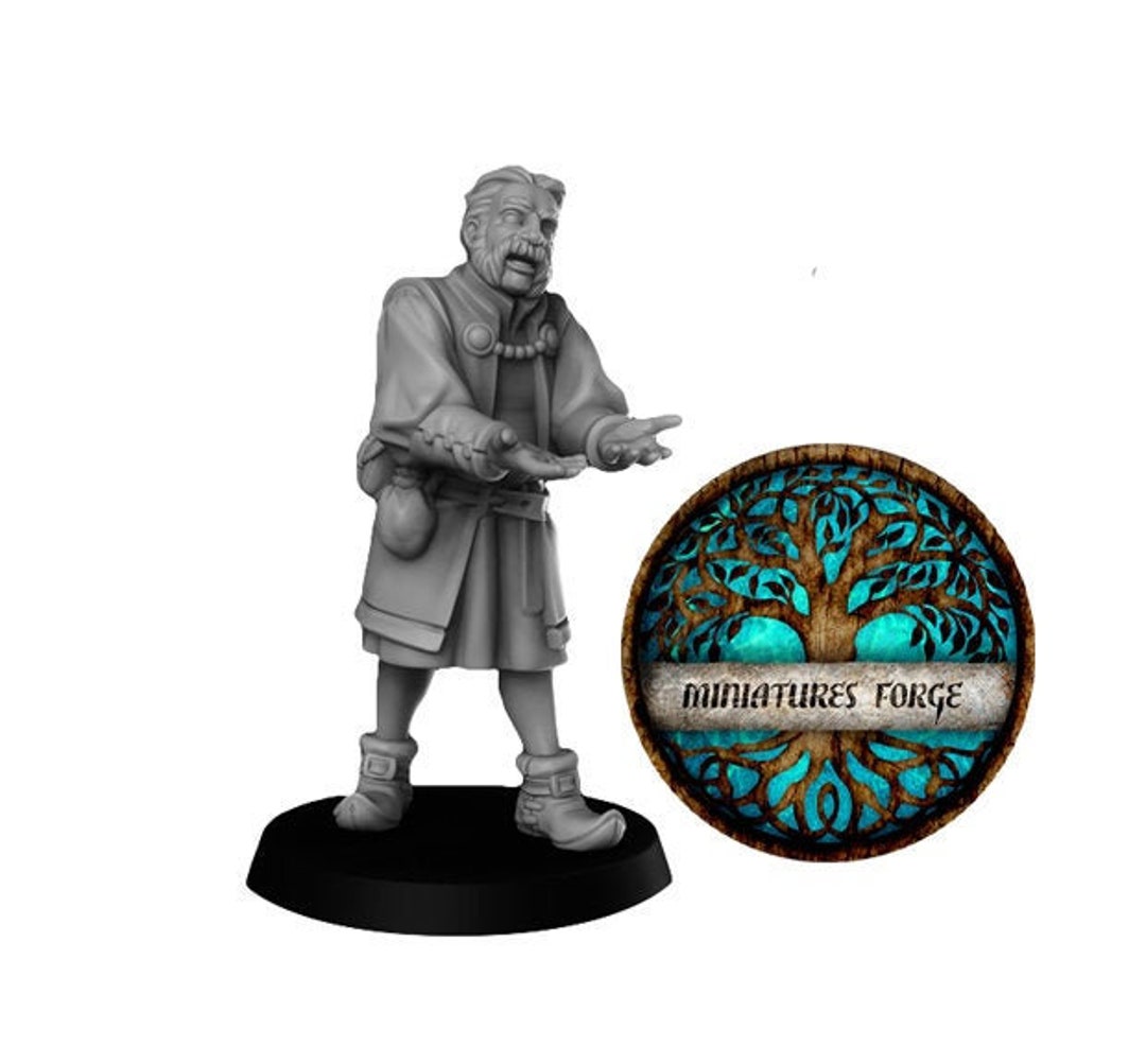 Vv Human Merchant Miniature Dungeons and Dragons Mini - Etsy