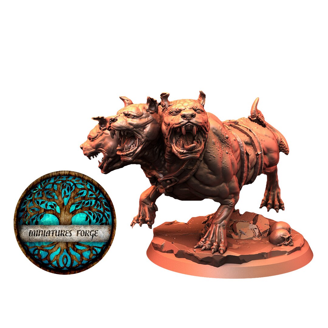 Fog Cerberus Miniature Get FREE Wooden RPG Engraved BOX Miniatures for ...