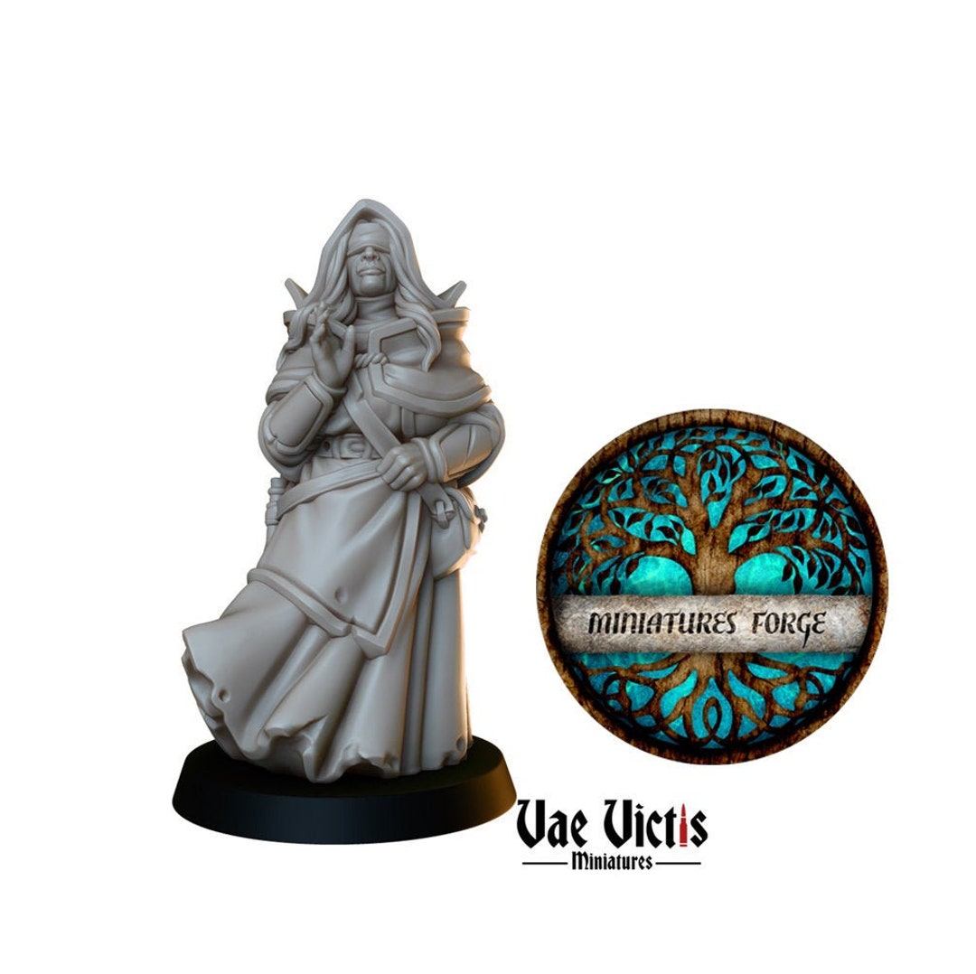 Vv Blind Cleric Miniature Dungeons and Dragons Mini Cleric Paladin ...