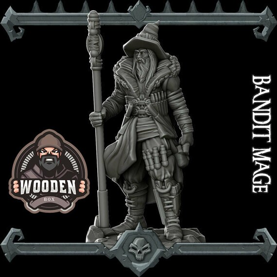 Bandit Mage Get FREE Wooden RPG Engraved BOX Dnd Miniatures | Etsy