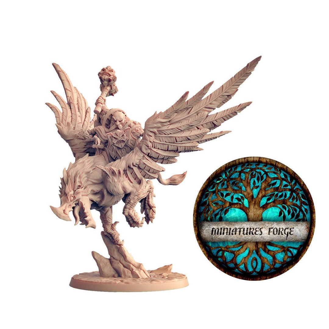 Dwarf Cleric on Gryphon Dungeons and Dragons Mini Cleric Paladin ...