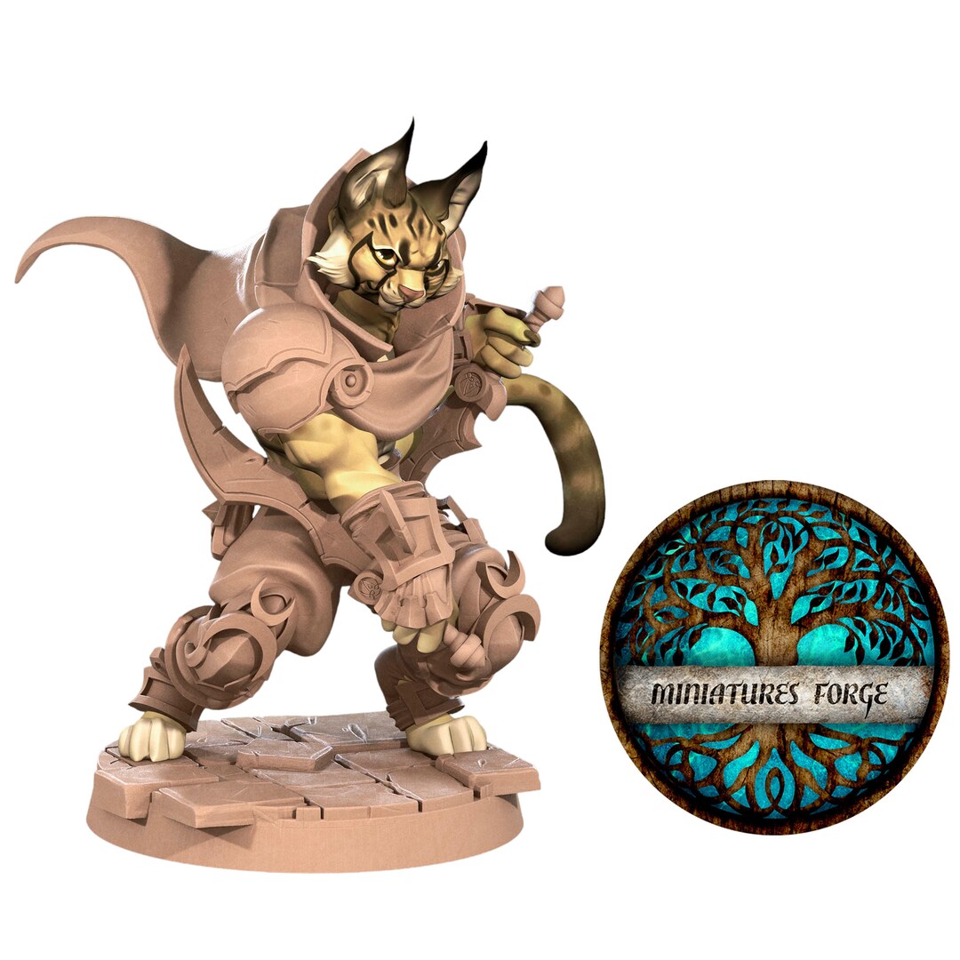 Btb Tabaxi Big Rogue Miniature Daggers Dungeons and Dragons Mini - Etsy