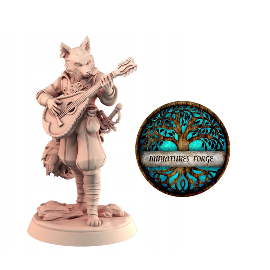 Gm Bard Kitsune Dungeons and Dragons Mini - Etsy