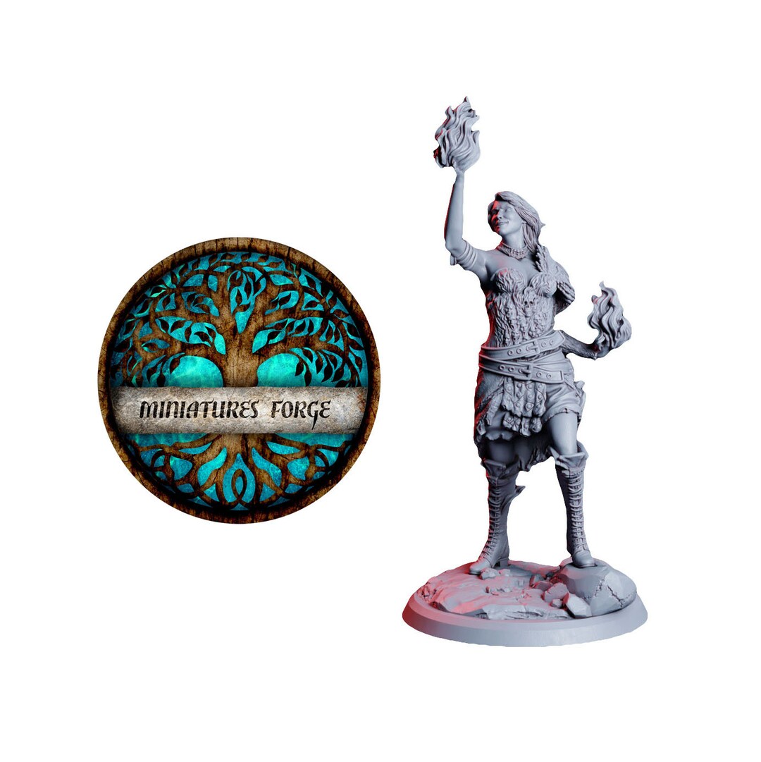 Fog Villain Pyromancer Miniature Dungeons and Dragons Mini - Etsy