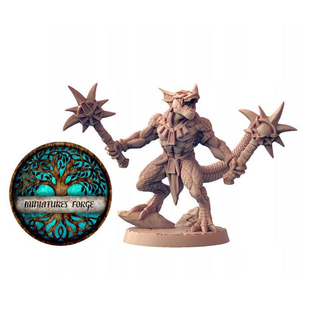 Ag Lizard Rogue Miniature Dungeons and Dragons Mini - Etsy