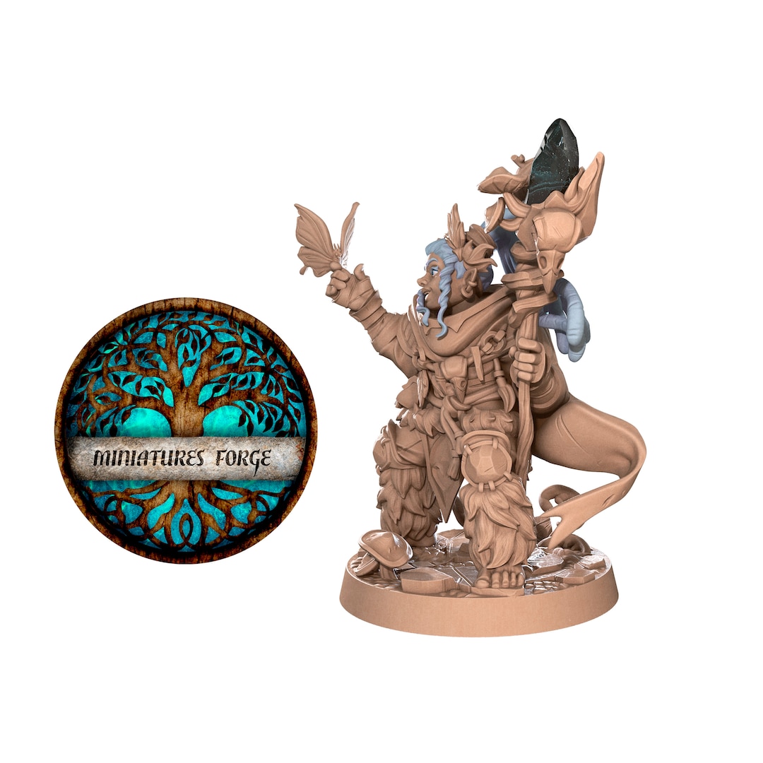 Druid Miniature Halfling With Butterfly Btb Dungeons and Dragons Mini ...