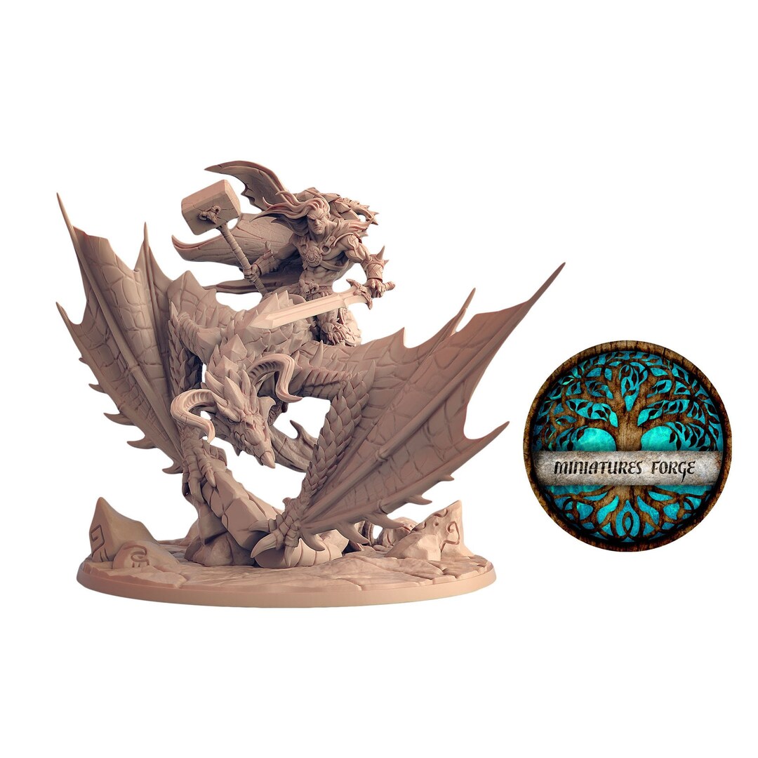 Ag Barbarian on Wyvern Get FREE Wooden RPG Engraved BOX Miniatures for ...