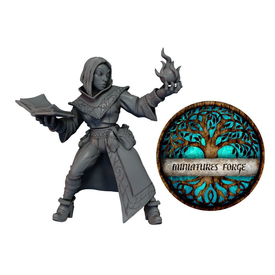 Ag Apprentice Arcanist D2 Wich Casting Wizard Miniature Human Dungeons ...