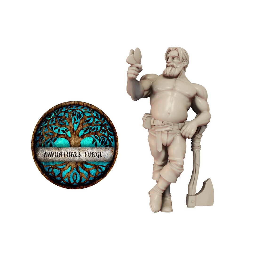 Vv Lumberjack Miniature Dungeons and Dragons Mini - Etsy