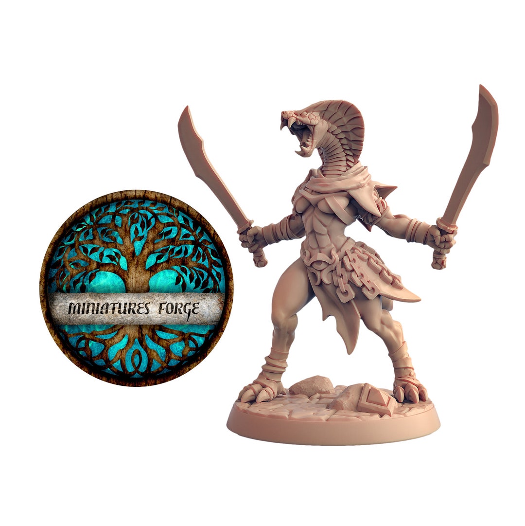 Ag Snakefolk Female Rogue Miniature Dungeons and Dragons Mini Rpg and ...