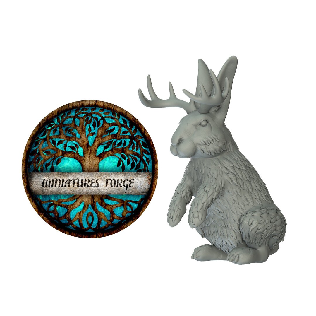 3dips Jackalope Miniature Dungeons and Dragons Mini - Etsy