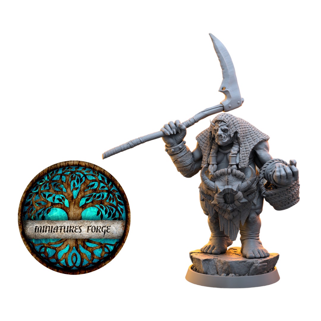 Db Salty Boo Feggerer Ogre 50mm Miniature Dungeons and Dragons Mini Rpg ...