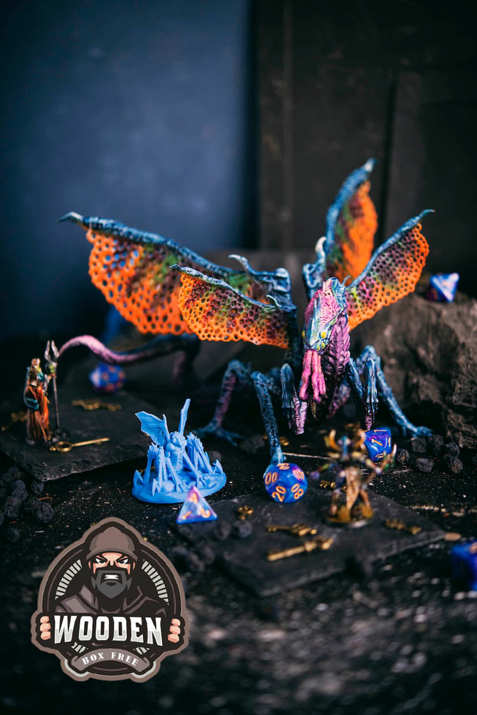 Larva Demon Ottieni GRATIS RPG di legno inciso BOX | Etsy