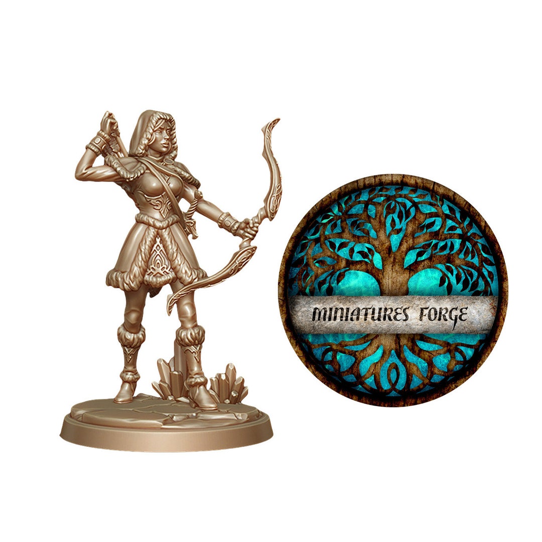 Lm Drow Winter Maiden Huntres Miniature Dungeons and Dragons Mini - Etsy