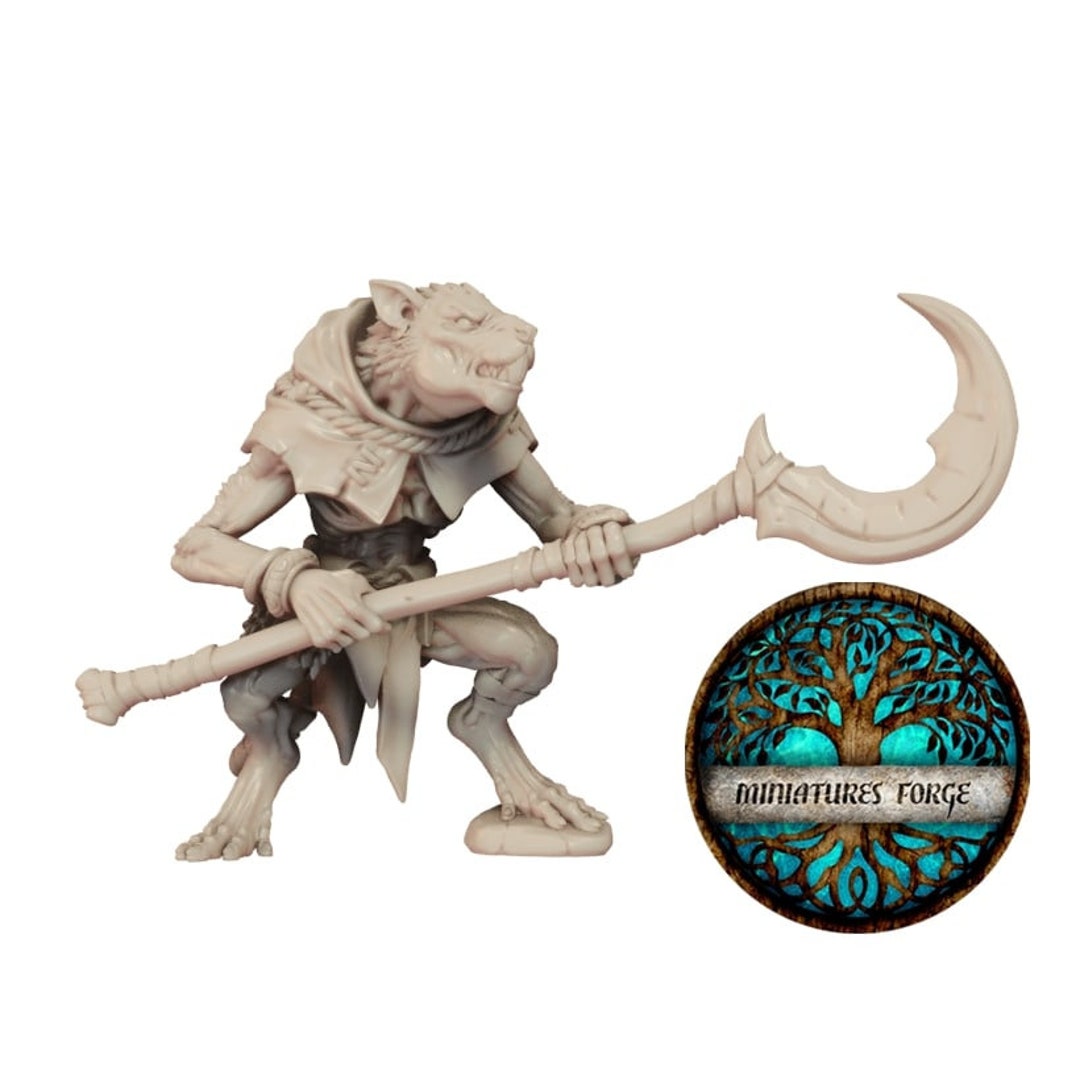 Ag Sandfang Ratkins F2 Ratfolk Miniature Dungeons and Dragons Mini - Etsy