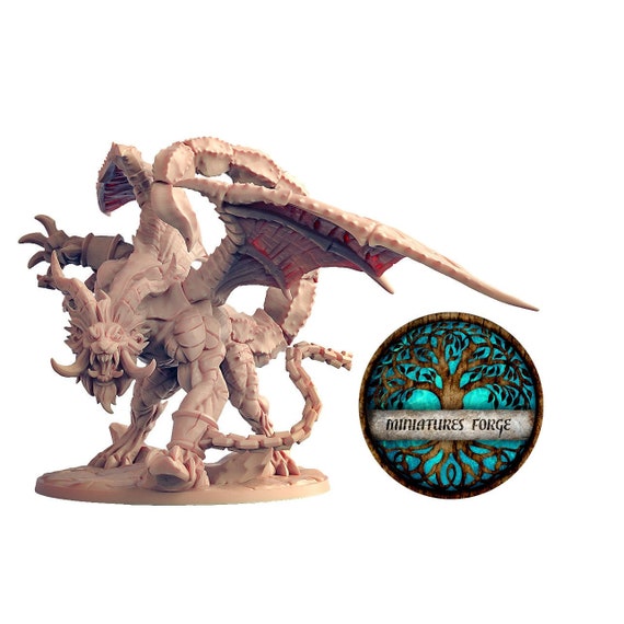 Epic Huge Manticore Miniature Get FREE Wooden RPG Engraved - Etsy
