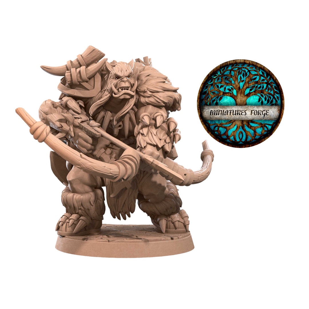 Btb Orc Ranger Miniature Dungeons and Dragons Mini Ranger Hunter Archer ...