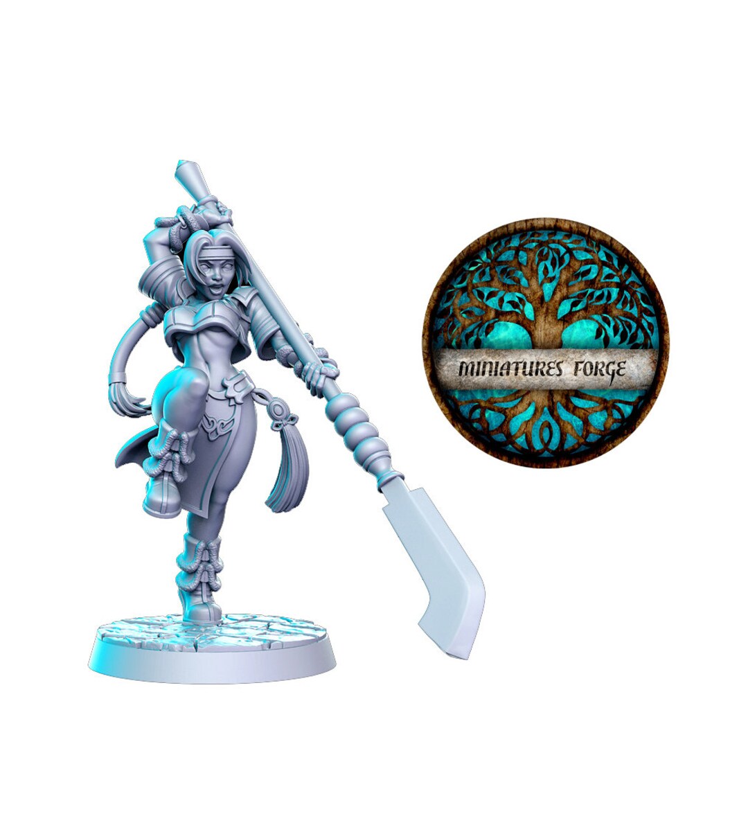 Rne Nami Sung Asian Glaive Fighter Miniature Dungeons and Dragons Mini ...