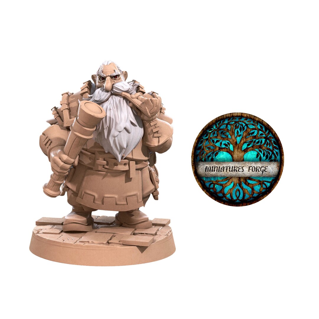 Btb Dwarf Watchman Miniature Dungeons and Dragons Mini - Etsy