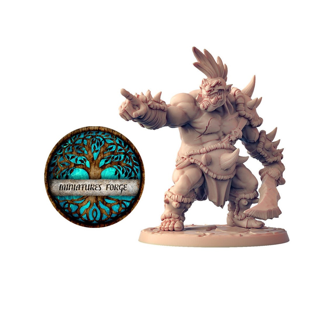 Ag Ogre Miniature Pointing Finger Dungeons and Dragons Mini - Etsy