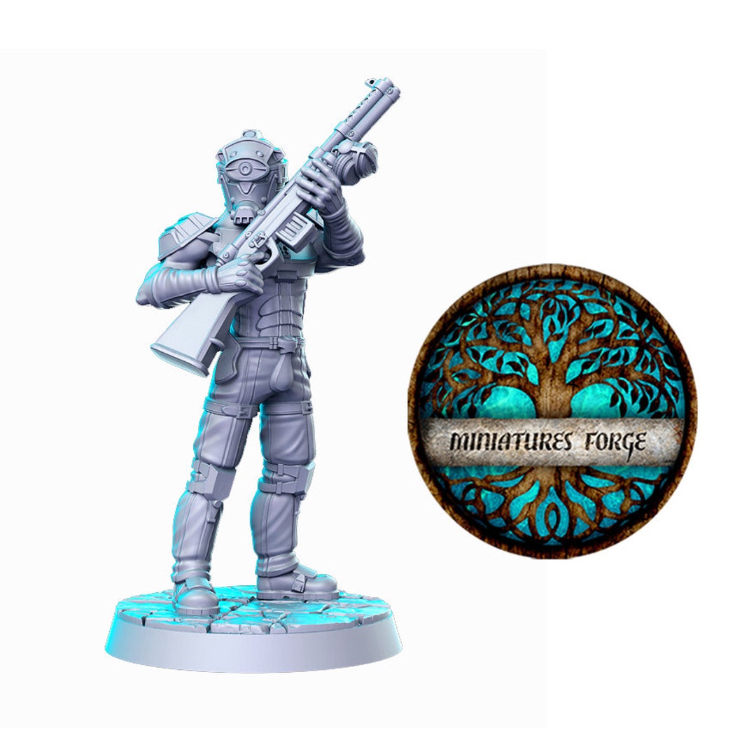 Rne Cerberus Soldier Miniature Dungeons and Dragons Mini - Etsy