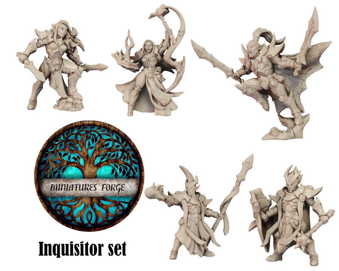 Inquisitor Set Dungeons and Dragons Mini Tabletop - Etsy