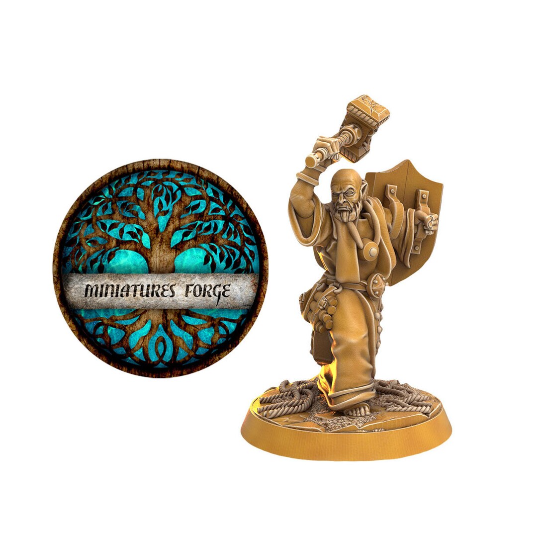 Dfm Human Cleric Hammer Miniature Dungeons and Dragons Mini Cleric ...