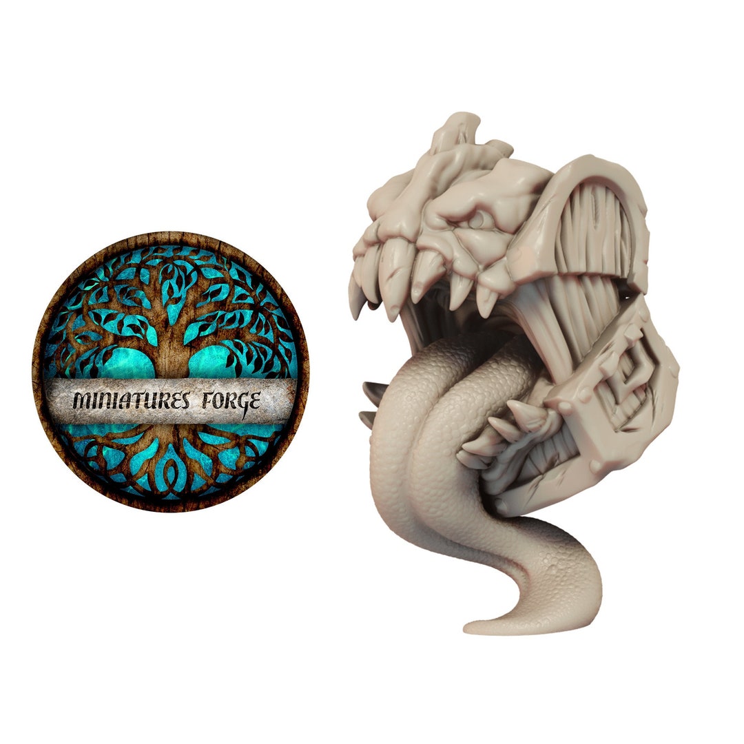 Mimic Miniature E Treasure Chest Mimic Mini Dungeons and Dragons Mini ...