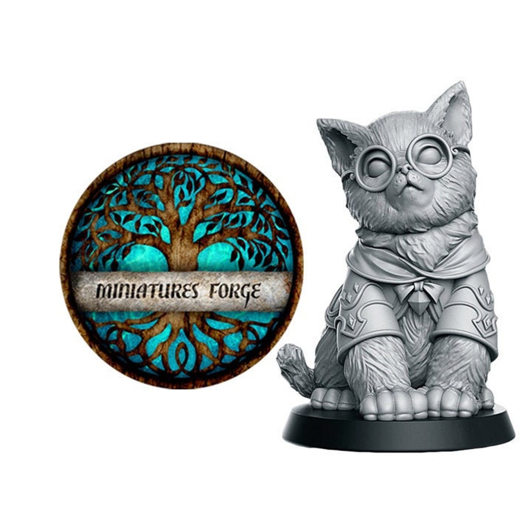 Rne Gaton the Magical Cat Dungeons and Dragons Mini - Etsy