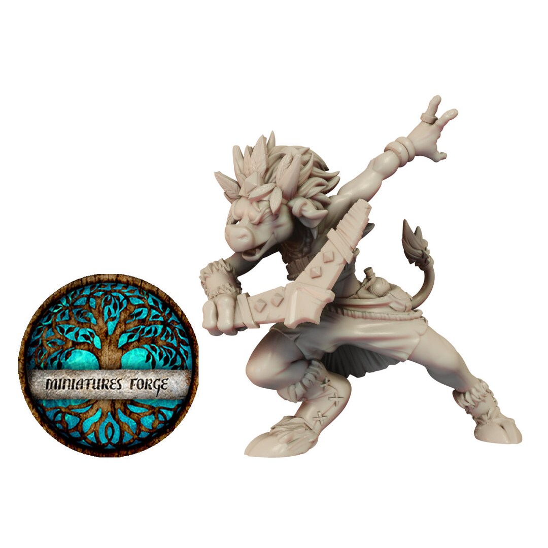 Cnp Young Minotaur Female Miniature Dungeons and Dragons Mini Rpg and ...
