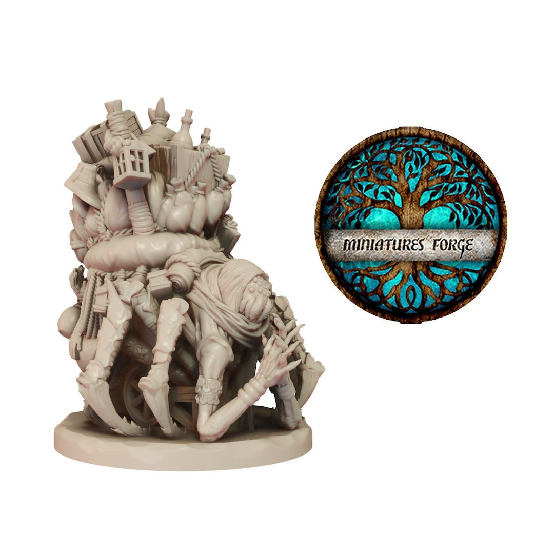 Rp Spider Merchant 50mm Miniature Dungeons and Dragons Mini - Etsy