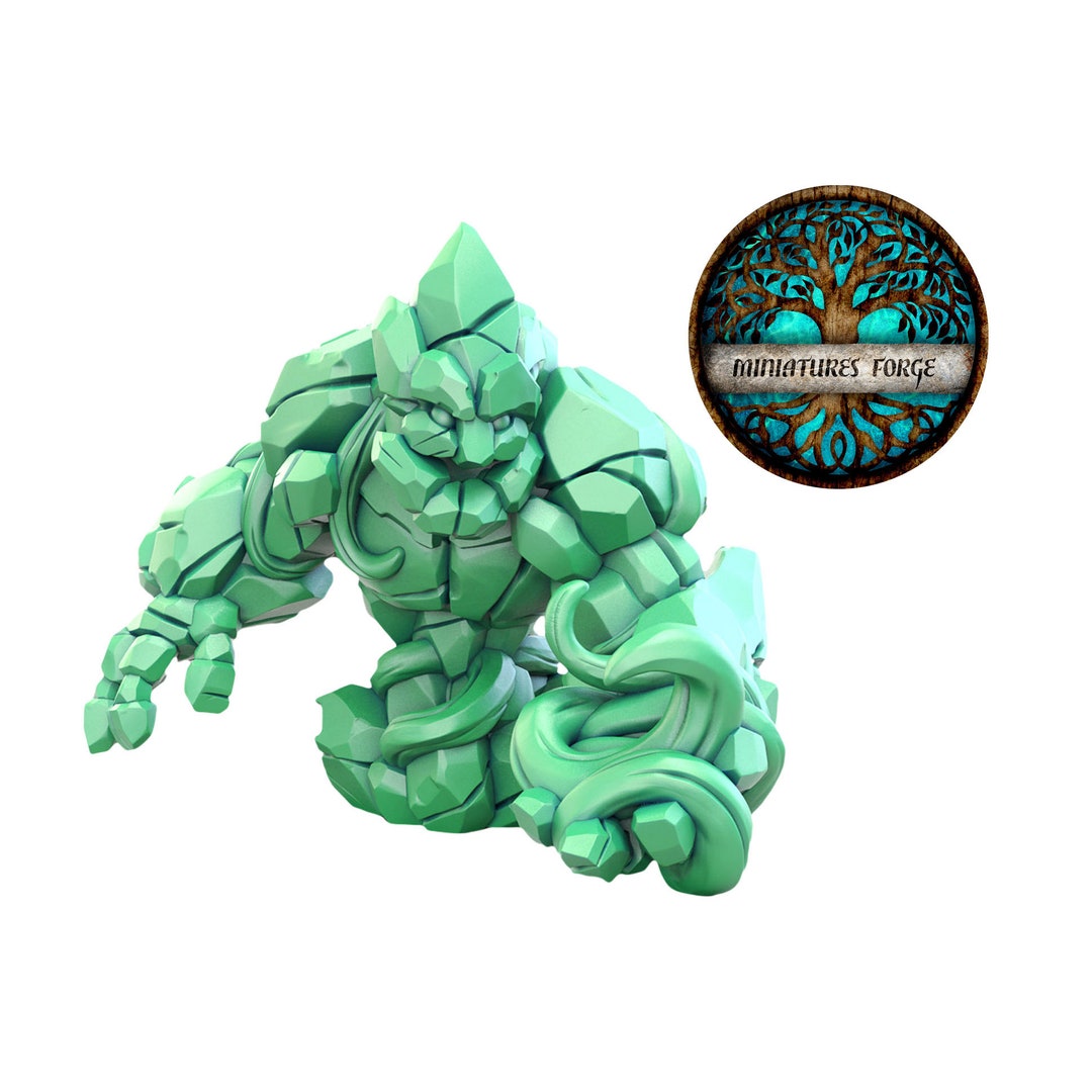 Rgs Earth Elemental Miniature Dungeons and Dragons Mini - Etsy